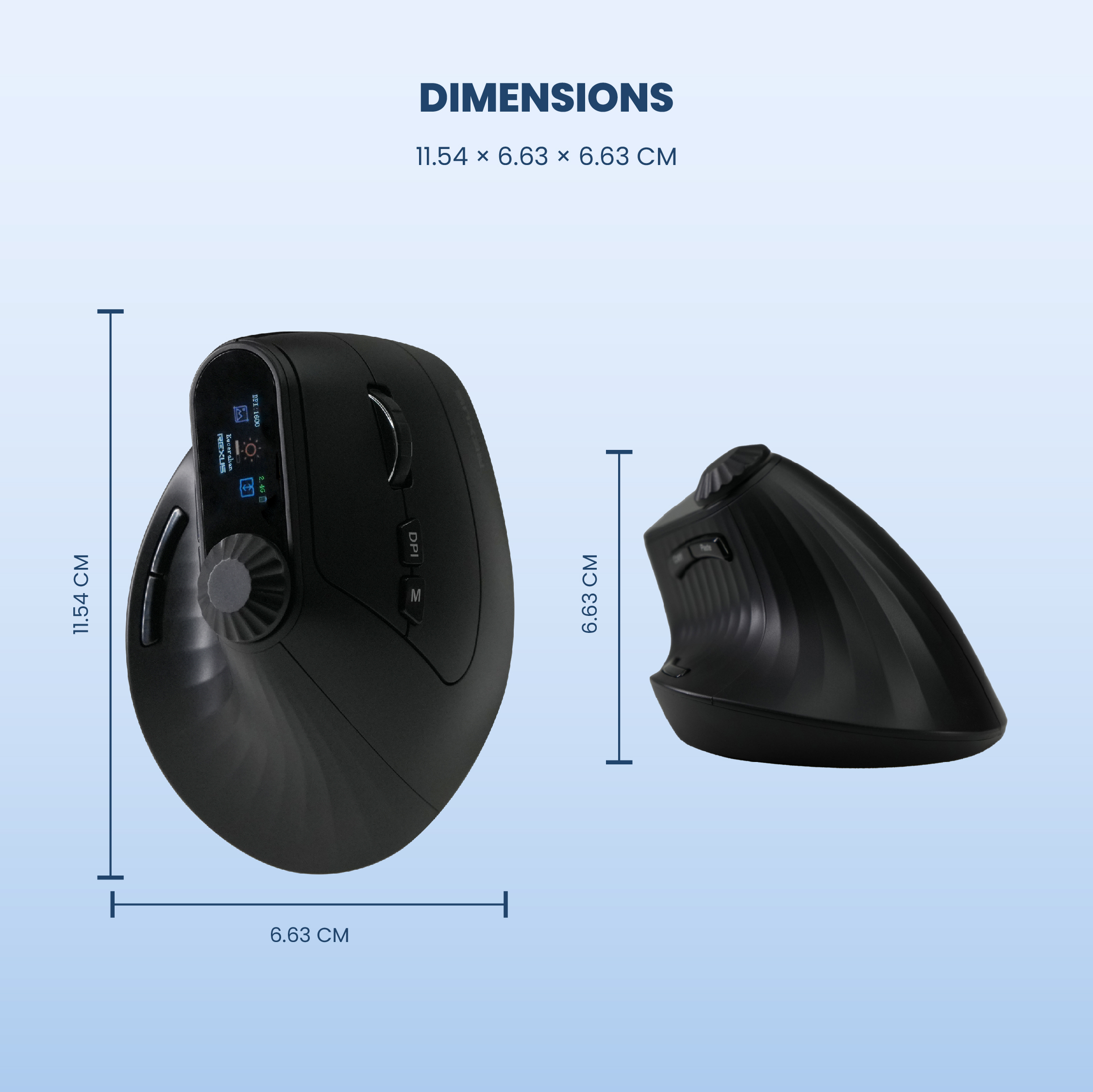 Jual Rexus Clif Pro QV280 Mouse Office Ergonomic Vertical Wireless ...
