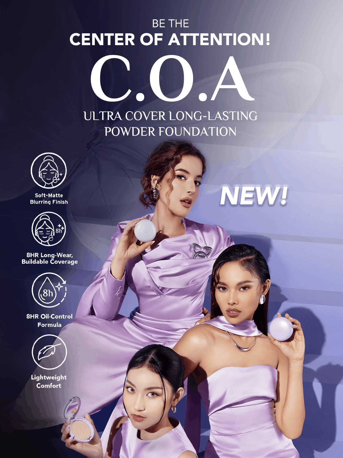 Jual MOP - C.O.A Center of Attention Ultra Cover Long-Lasting Powder ...