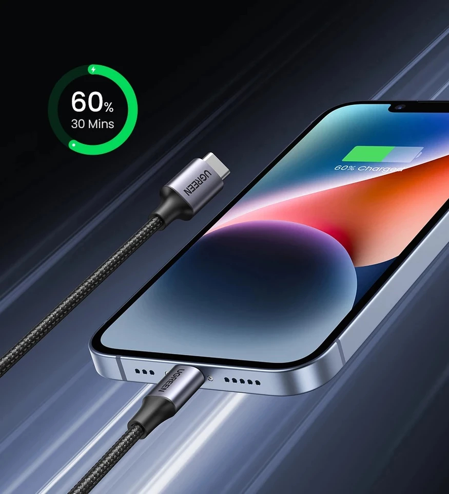 Jual UGREEN Kabel Charger MFi iPhone X 11 12 13 14 Pro Max Type C to ...