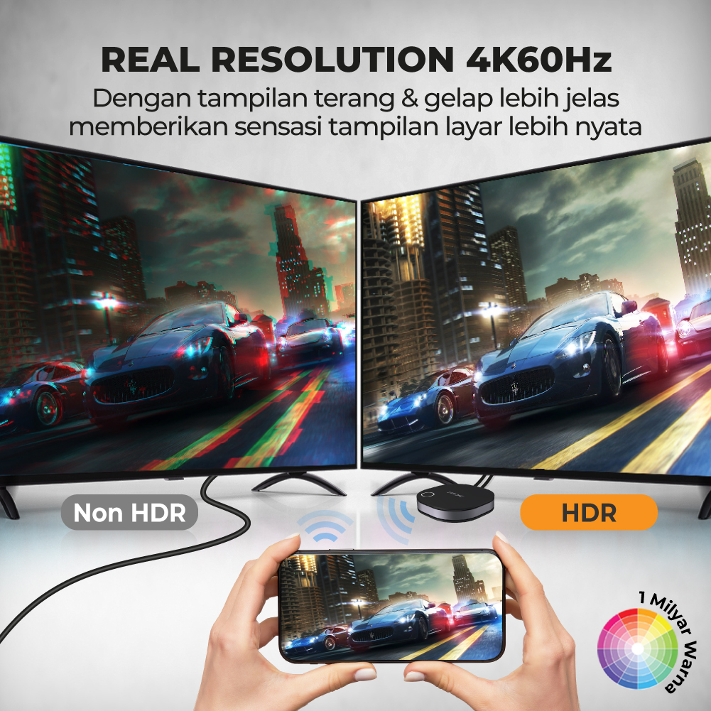 Jual Wireless HDMI Audio Video Receiver Display TV 4K 60Hz PX WFD-4K ...
