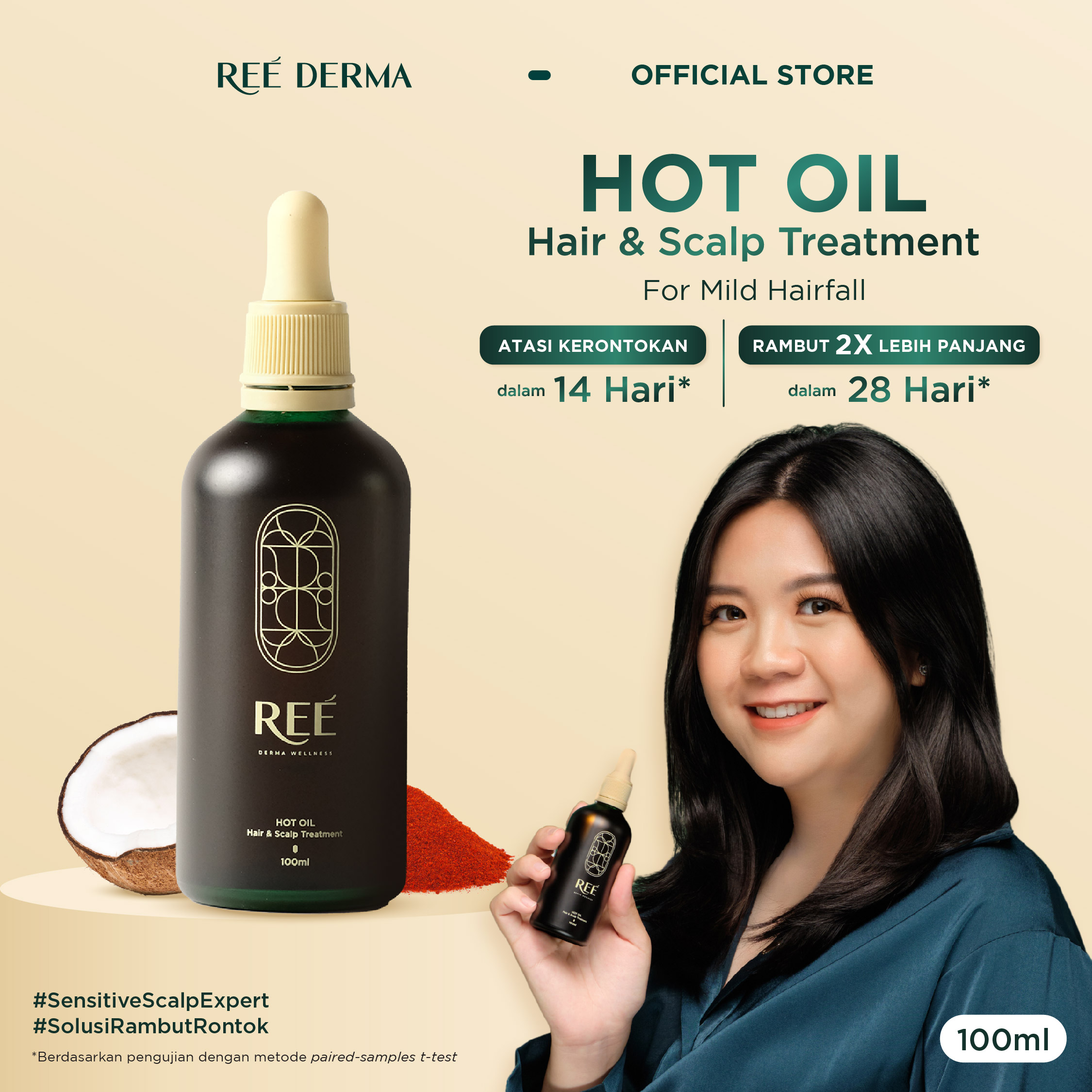 Jual Ree Derma Hot Oil Hair & Scalp Treatment - Hair Oil Perawatan ...