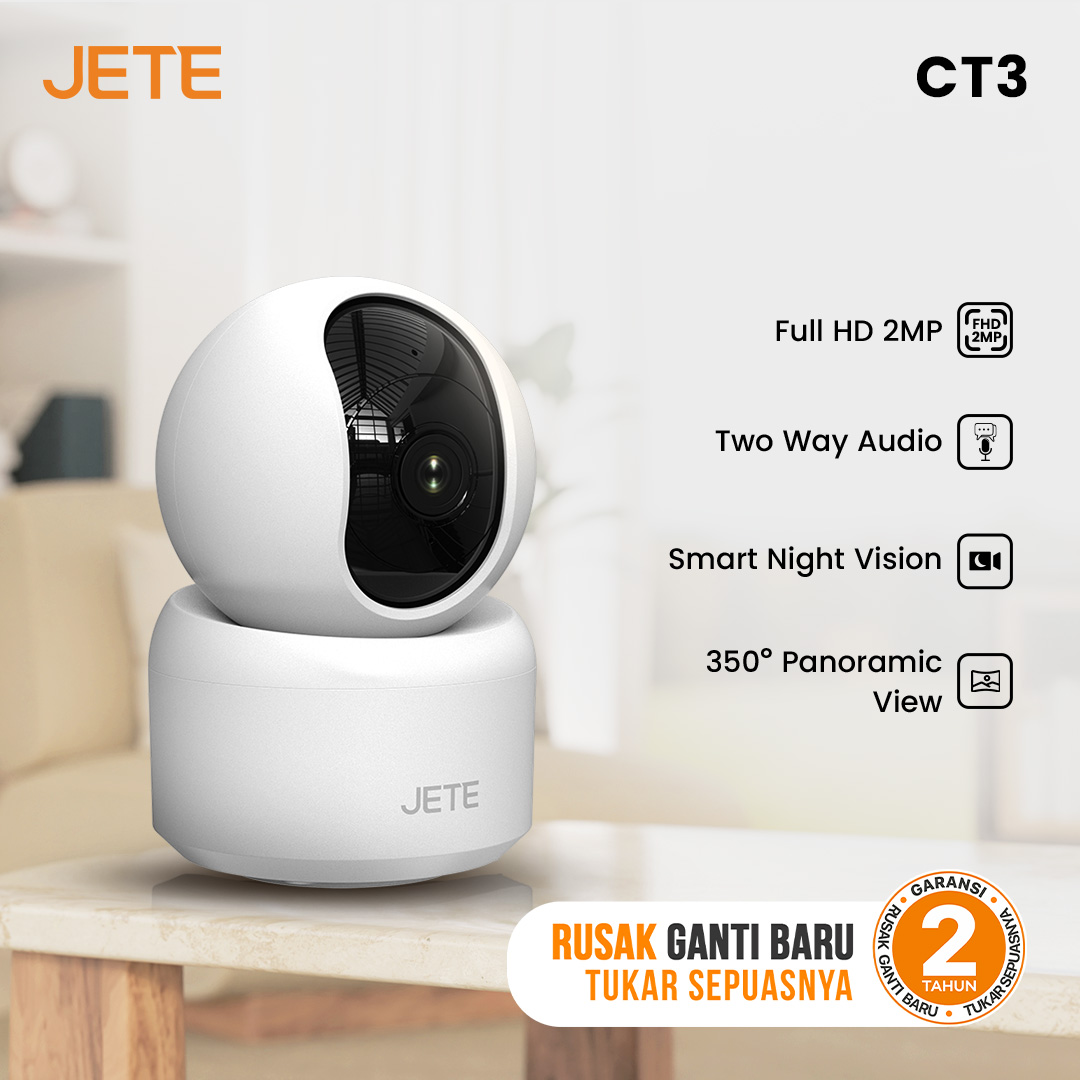 Jual CCTV JETE CT3 Kamera CCTV Indoor 2MP Smart Camera Night Vision ...
