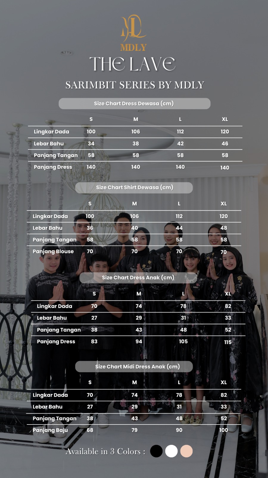 Jual MDLY Sarimbit Couple Keluarga Lave Series White | Family Set ...