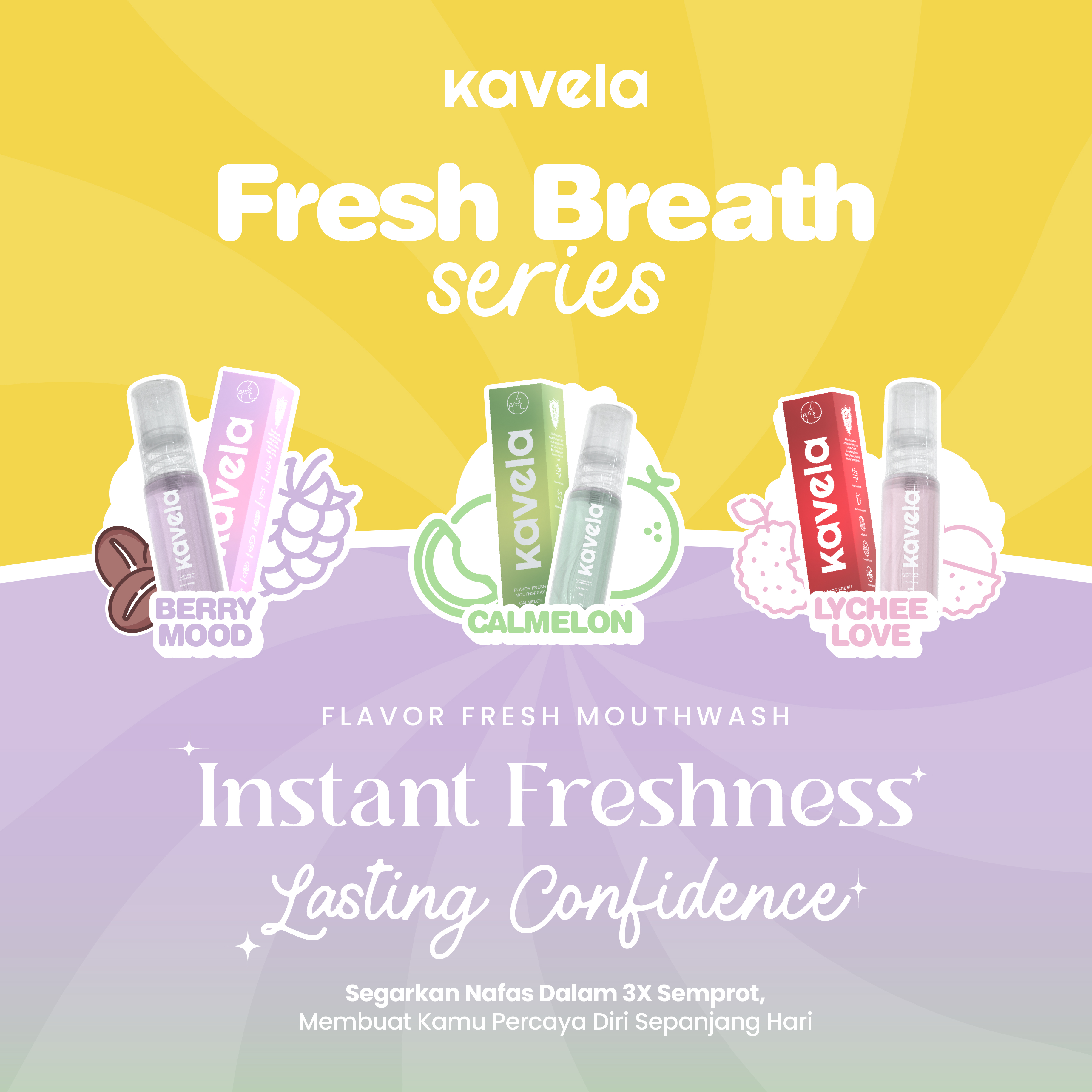 Jual KAVELA Flavor Fresh Lychee Love Mouth Spray - Mouth Spray Mulut ...
