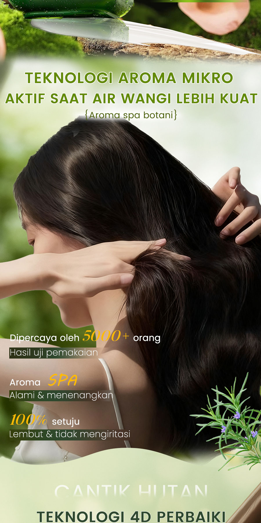 Jual Cantik Hutan Hair Mask Rosemary & Keratin | Krim Pelurus Rambut ...