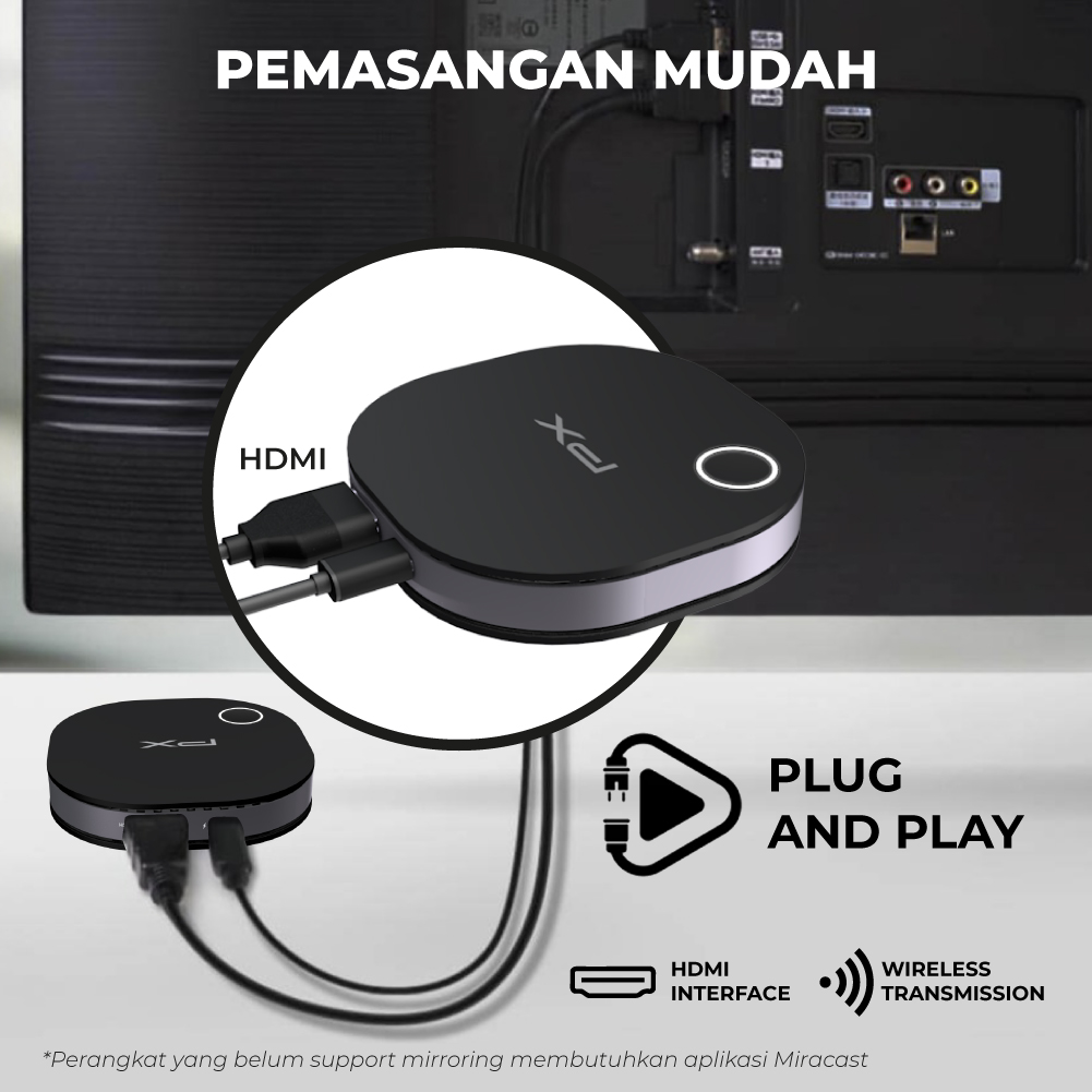 Jual Wireless HDMI Audio Video Receiver Display TV 4K 60Hz PX WFD-4K ...