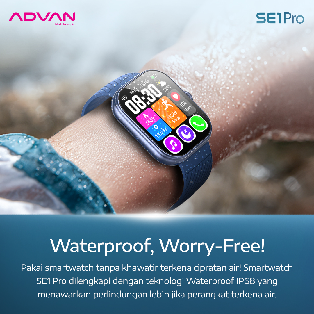 Jual ADVAN Smartwatch SE1 Pro | Baterai 1000mAh Tahan 30 Hari ...