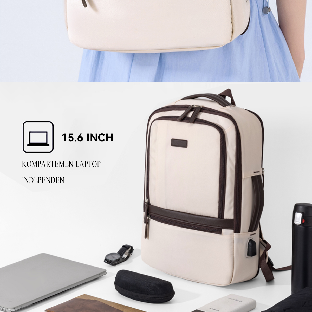 Jual LEXY Expandable Tas Ransel Laptop 16 inch Waterproof Tas Ransel ...