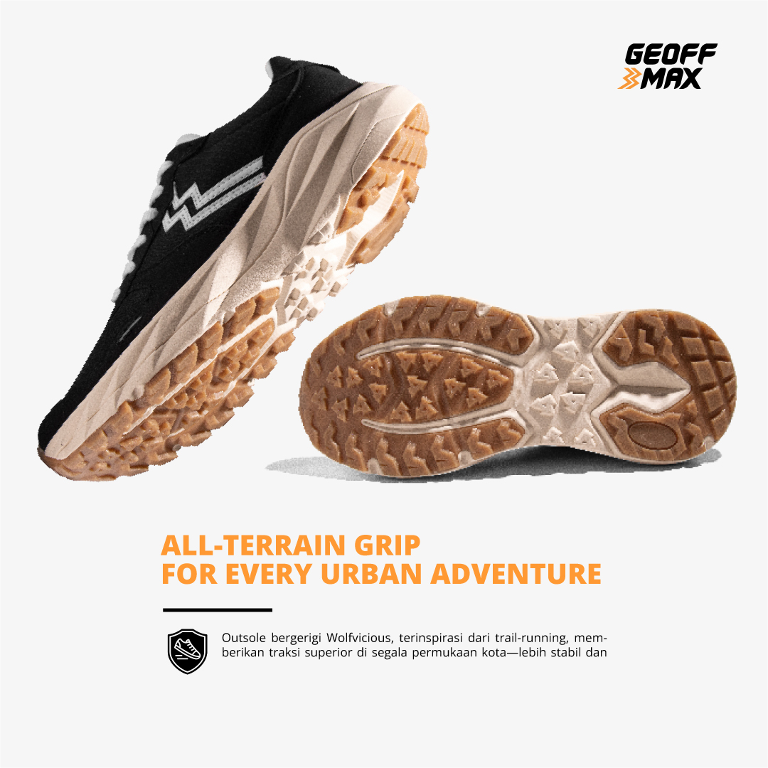 Jual Geoff Max Wolf Vicious Shadow Dark Grey Walking Shoes | Sepatu ...