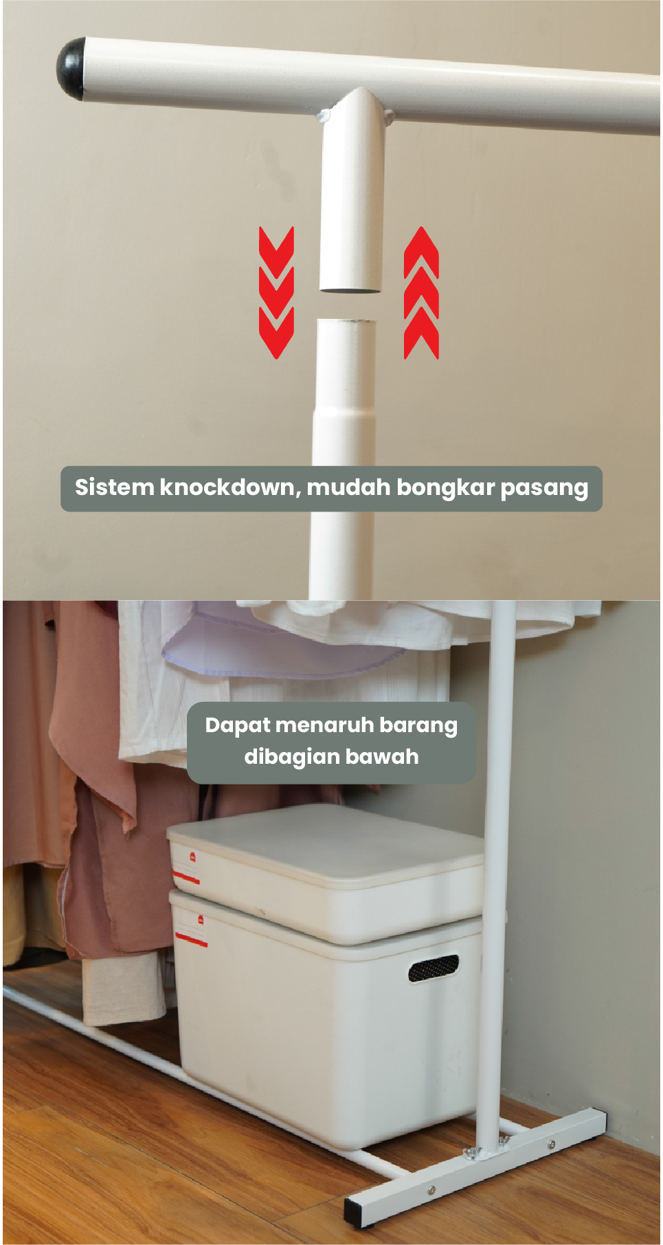 Jual PIRA - ATLA CR Rak Gantung Baju / Stand Gantungan / Stand Hanger ...