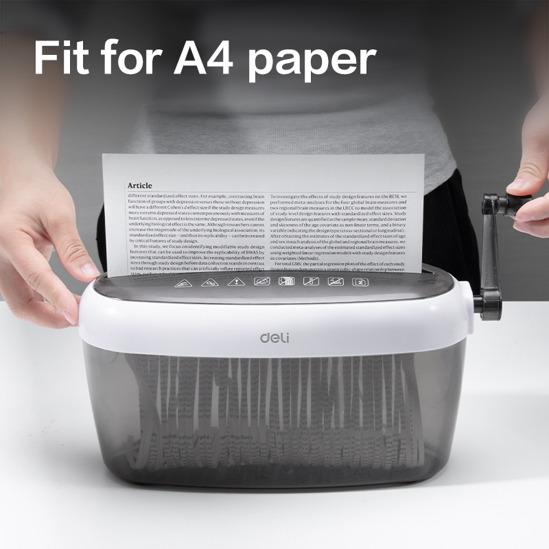 Jual Deli Paper Shredder Penghancur Kertas Manual A4 Kapasitas 1, 2 ...