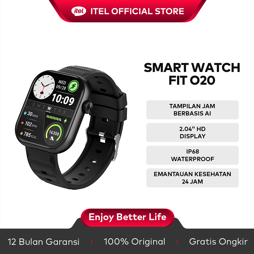 Jual Official itel Smart Watch ISW-O20 AI Watch Face | Pemantau ...