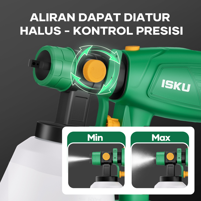 Jual ISKU Spray Gun Cat Listrik 400W 1000ml Jumbo - Semprotan Cat ...