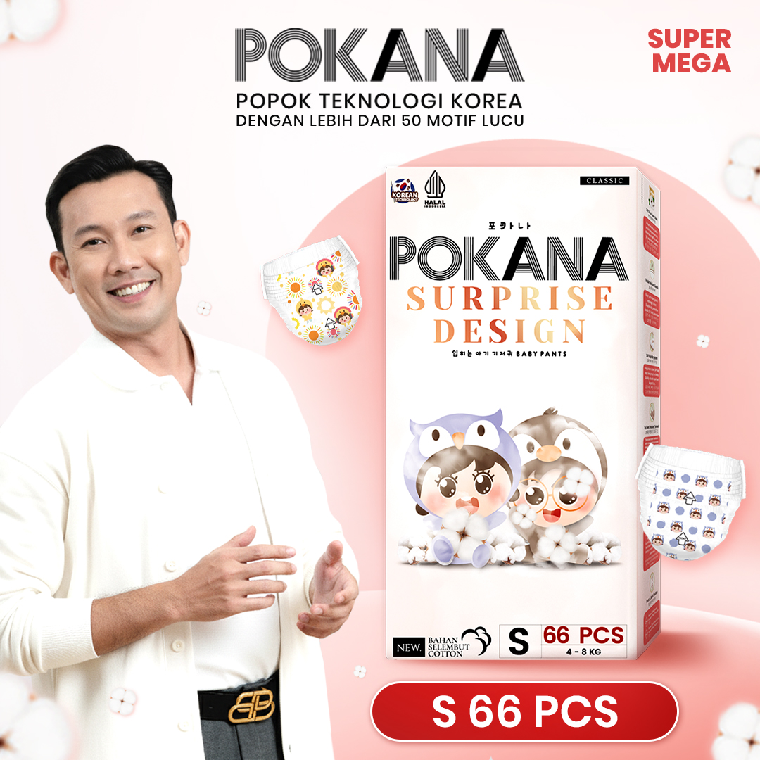 Jual Pokana Diapers Surprise Design Super Mega - SIZE S 66 POPOK CELANA ...