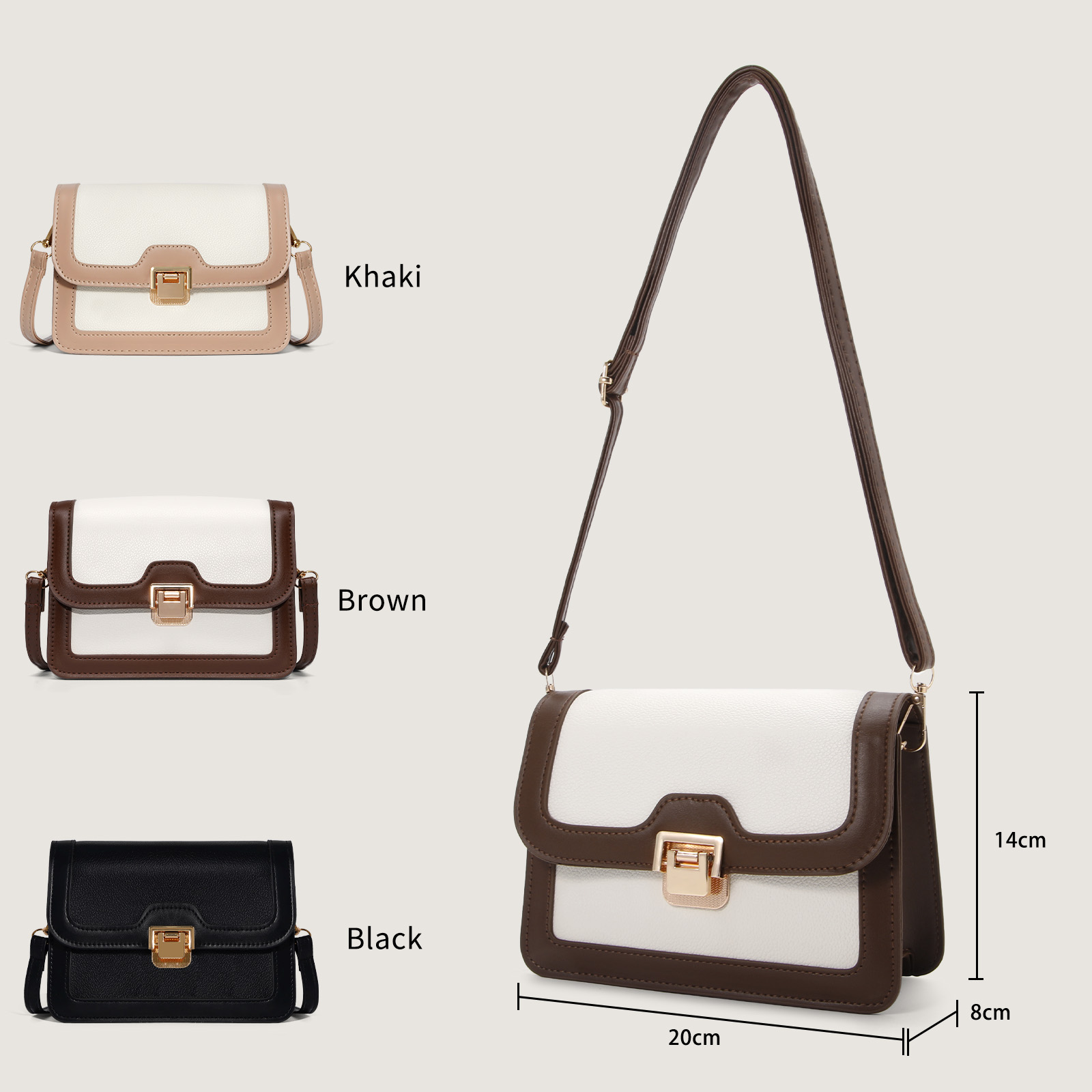 Jual RAINSMORE Tas Retro Shoulder Bag Wanita , Gaya Simpel & Kasual ...