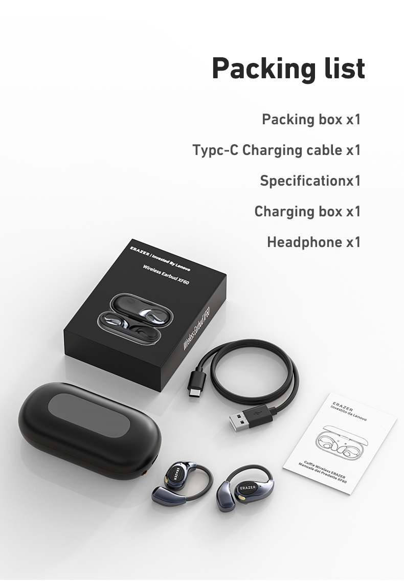 Jual Lenovo ERAZER XF60 Headset Bluetooth 6.0 Open Ear Wireless ...