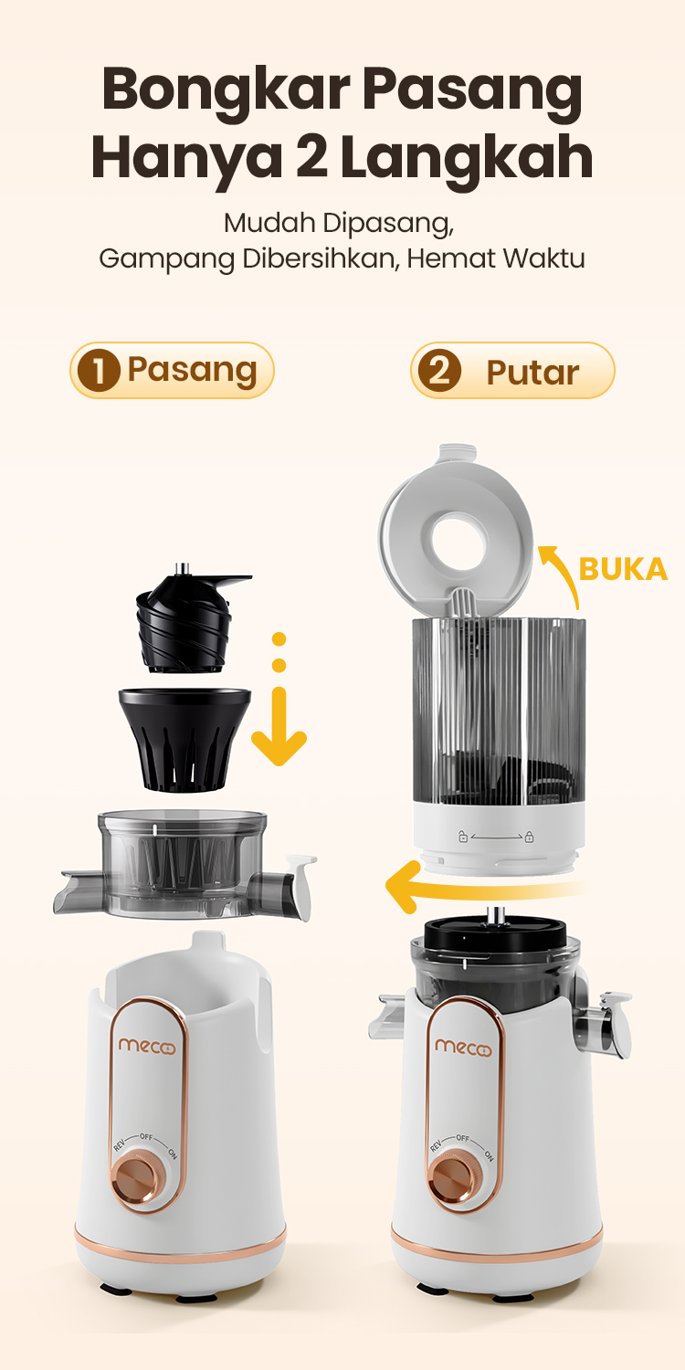 Jual Mecoo Aesthetic Slow Juicer Pro 120mm Extra Big Mouth Extra Easy ...