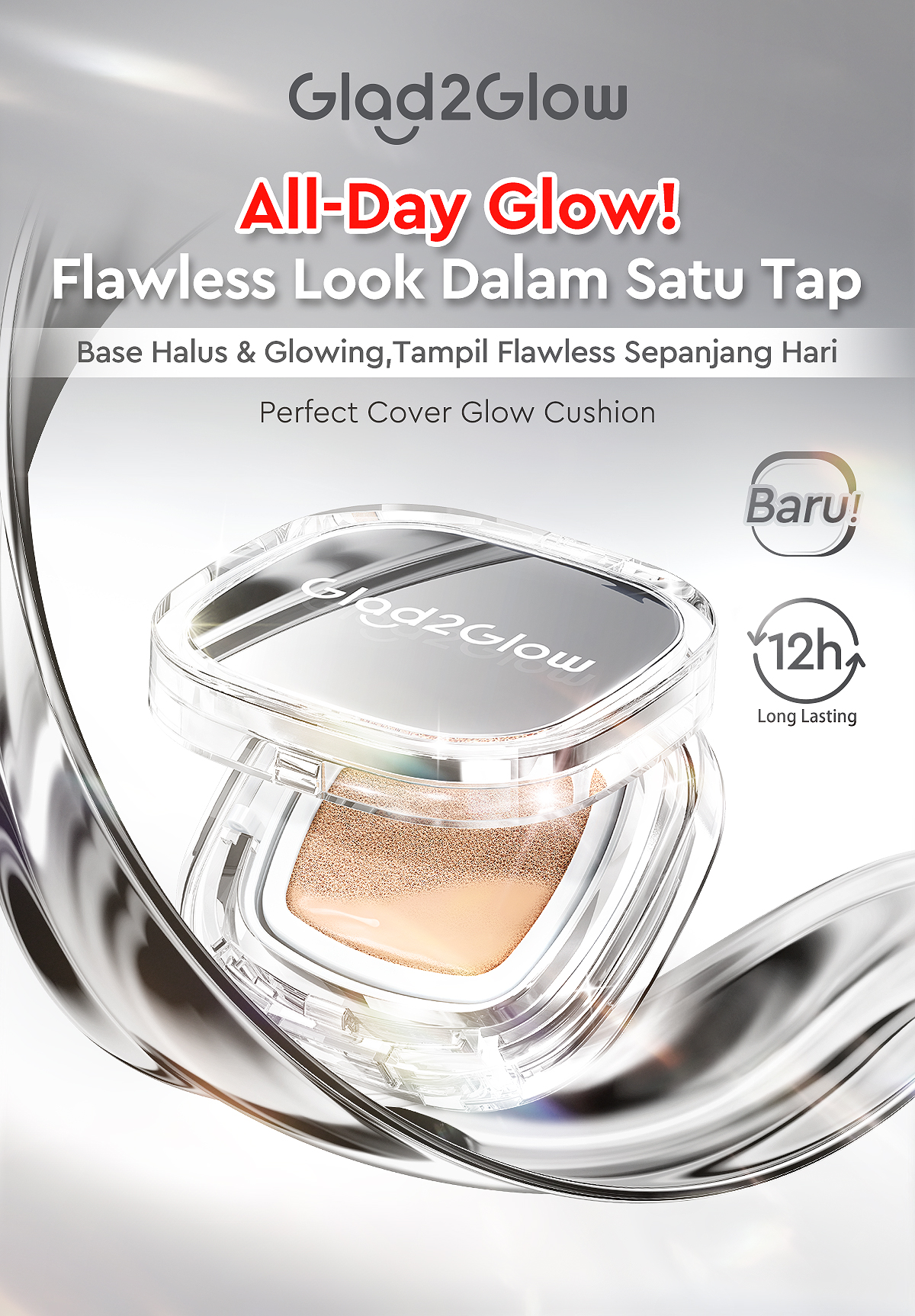 Jual [Full Range Base Makeup G2G]Glad2Glow Perfect Cover Glow Cushion ...