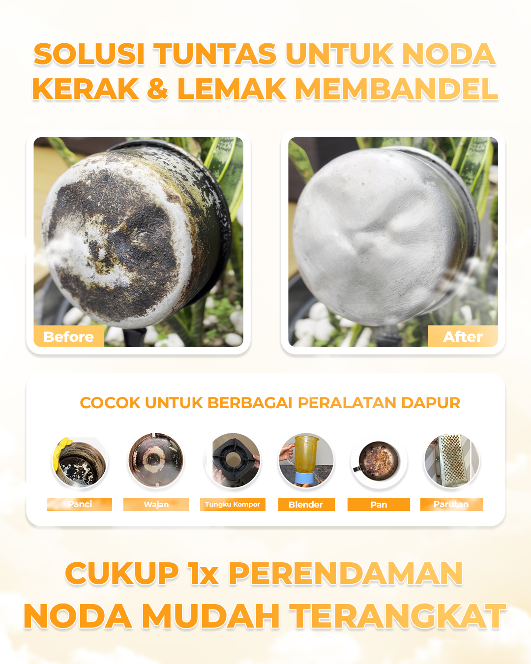 Jual UNIKLEEN penghilang noda peralatan dapur / penghilang kuning ...