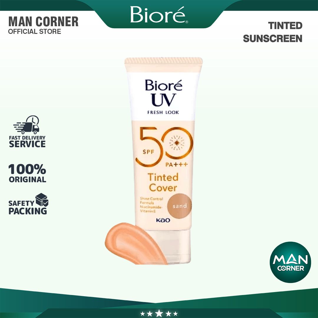 Jual Biore UV Fresh Look Sunscreen Tinted Cover Sand SPF 50 PA +++ 30 ...