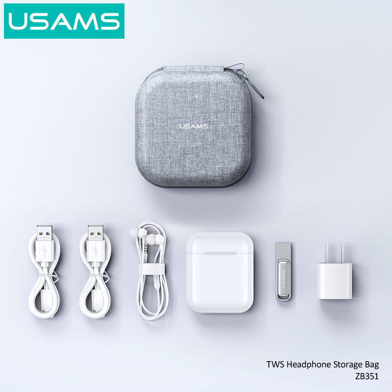 Jual USAMS Portable Storage Tas Gadget Multifungsi for Powerbank/TWS ...