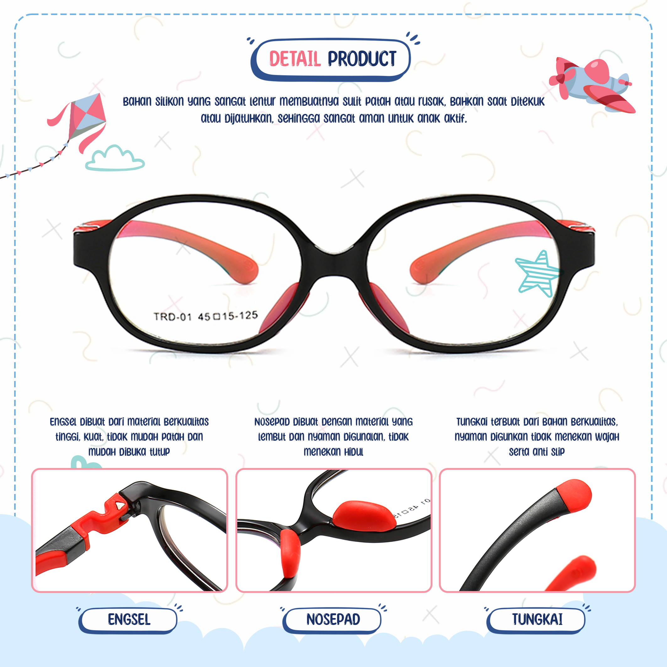 Jual KIGO Kacamata Anak Antiradiasi Blueray Photocromic Myopia Oval ...