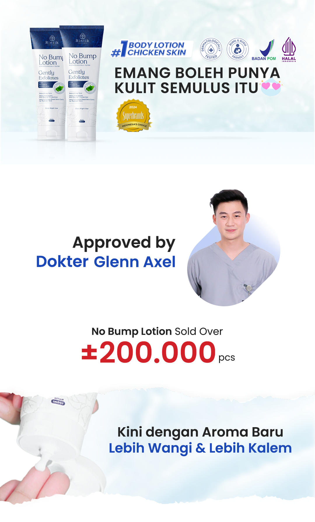 Jual Rintik Skincare No Bump Lotion Lotion Tubuh Kulit Bruntusan ...