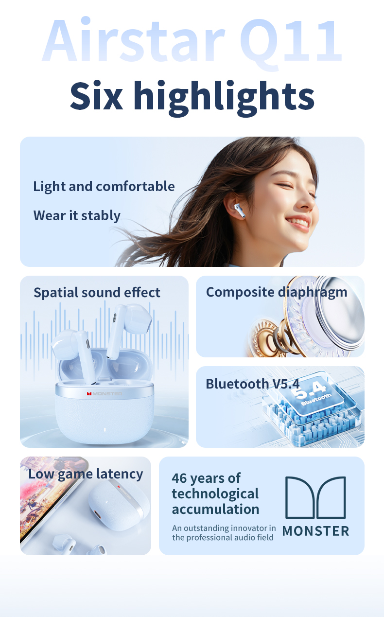 Jual Supernova x Monster Q11 True Wireless Bluetooth Mini Earbuds ...