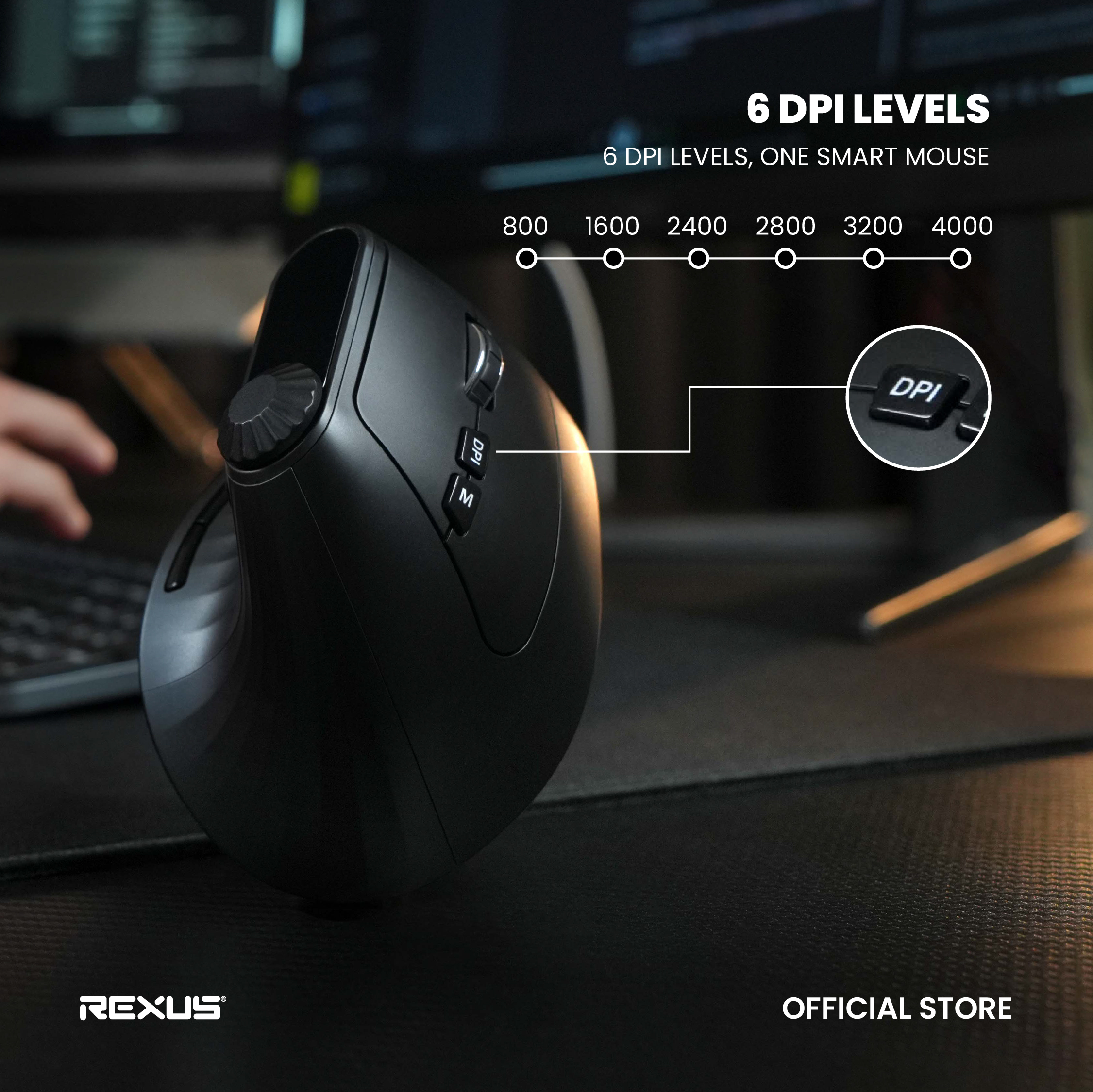 Jual Rexus Clif Pro QV280 Mouse Office Ergonomic Vertical Wireless ...