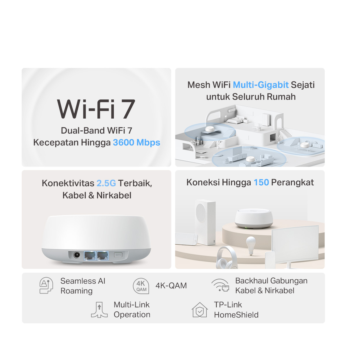 Jual TP Link Deco BE25 BE3600 Whole Home Mesh WiFi 7 System ...
