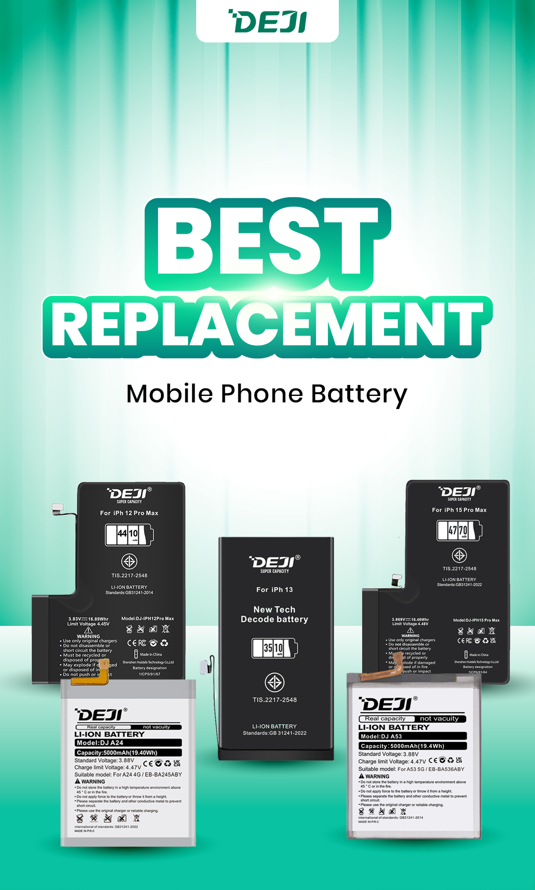 Jual DEJI Baterai iPhone 11 Li-ion 3110mAh 4.45V Original Capacity ...