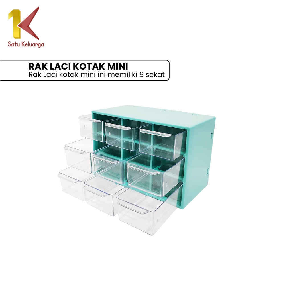 Jual Satu Keluarga Kotak Laci Perhiasan kotak Aksesoris Mini 9 Sekat ...