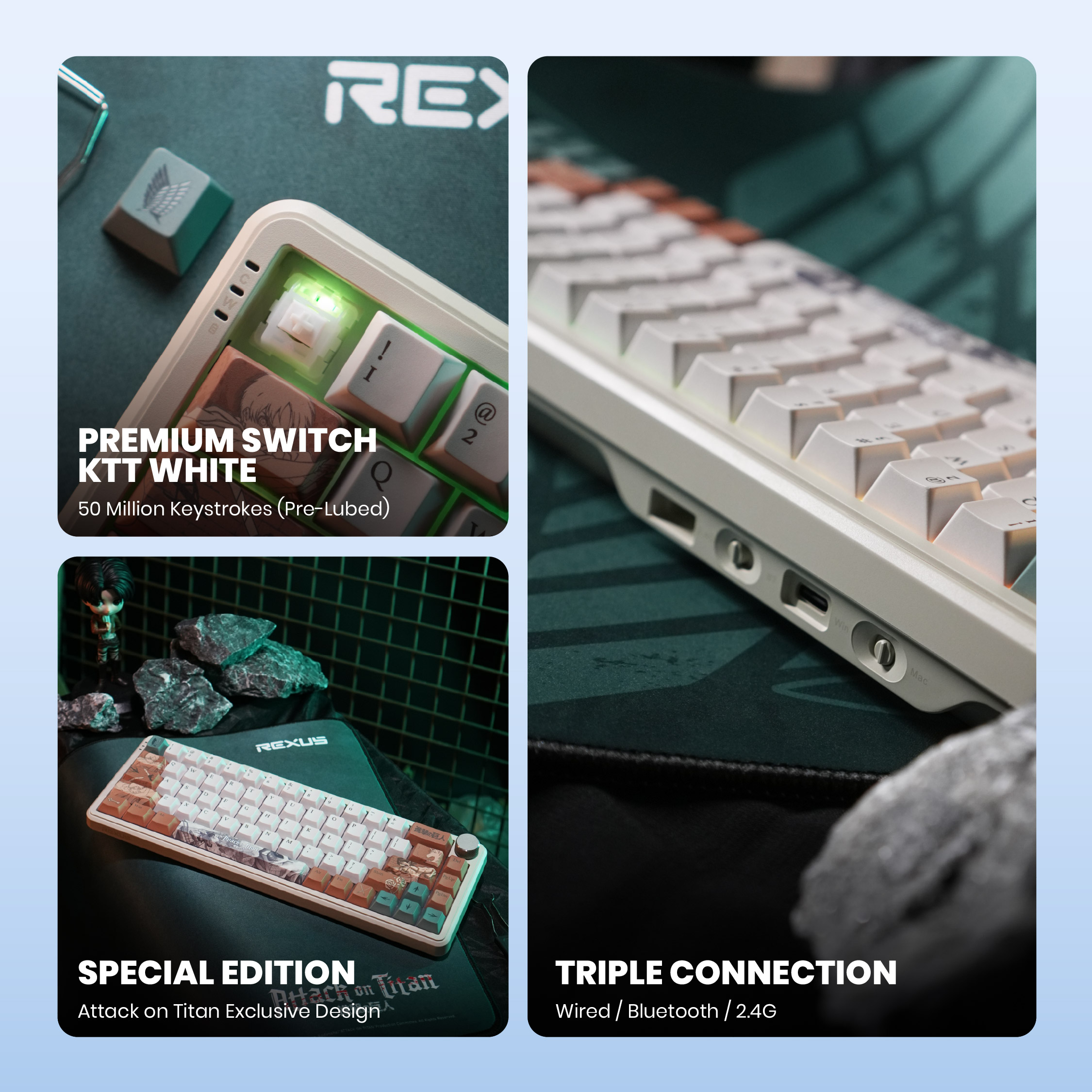 Jual [Exclusive Launching] Rexus x Attack on Titan - Keyboard Gaming ...