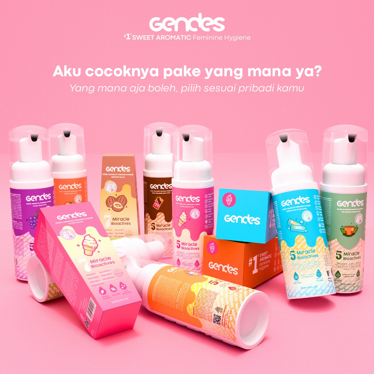 Jual Bundling Gendes Sweet Aromatic Feminine Spray Bubble Gum & Spray ...