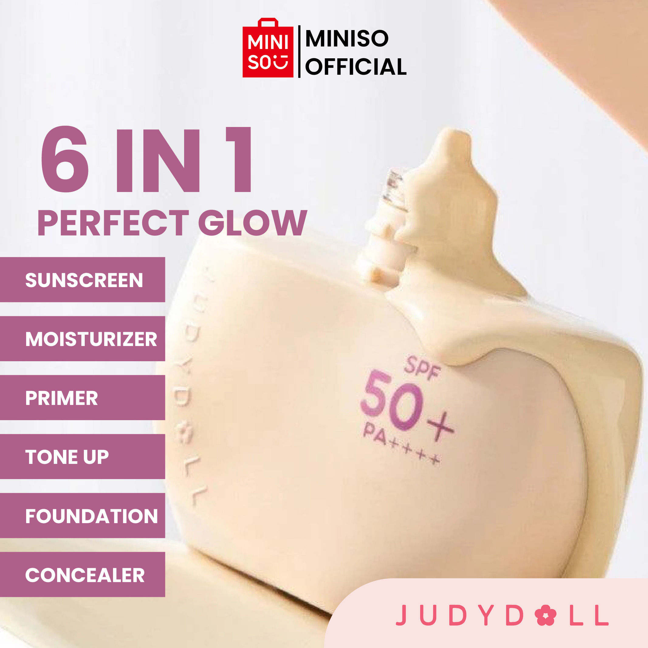 Jual MINISO Judydoll Sun Defense Tinted Moisturizer 6In1 SPF 50+ PA ...