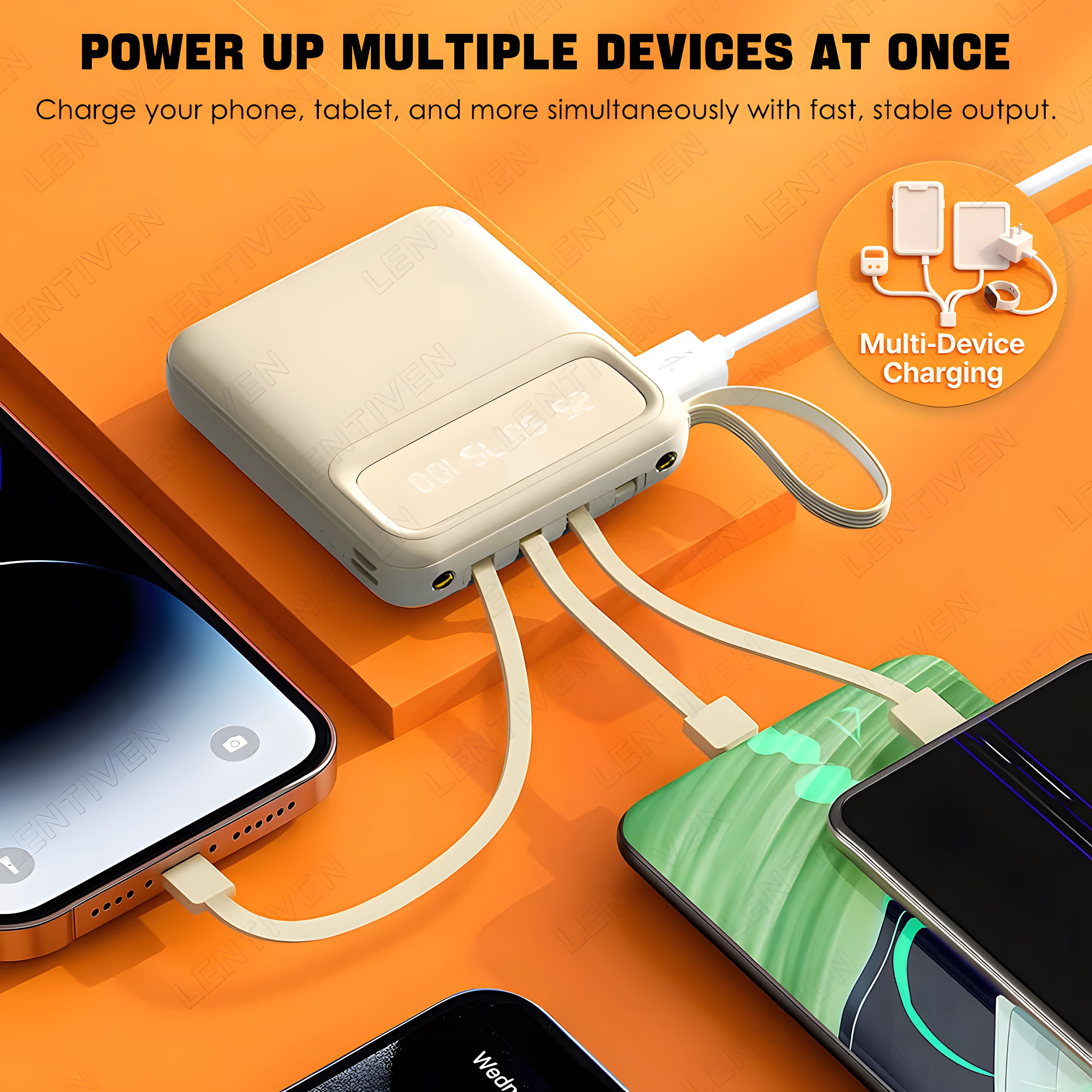 Jual LIANGWE LENTIVEN PowerBank 20000mah Mini Size With 4 USB Fast ...