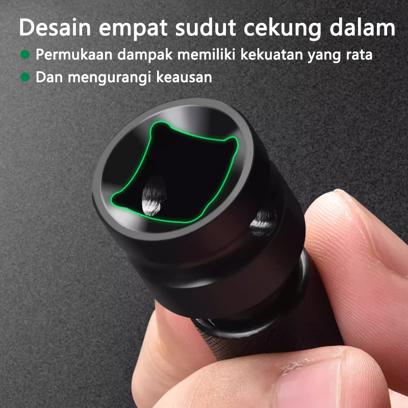 Jual ISKU Adapter Impact Wrench ke Mata Obeng 1/2 Ke 1/4 Inch Hex ...