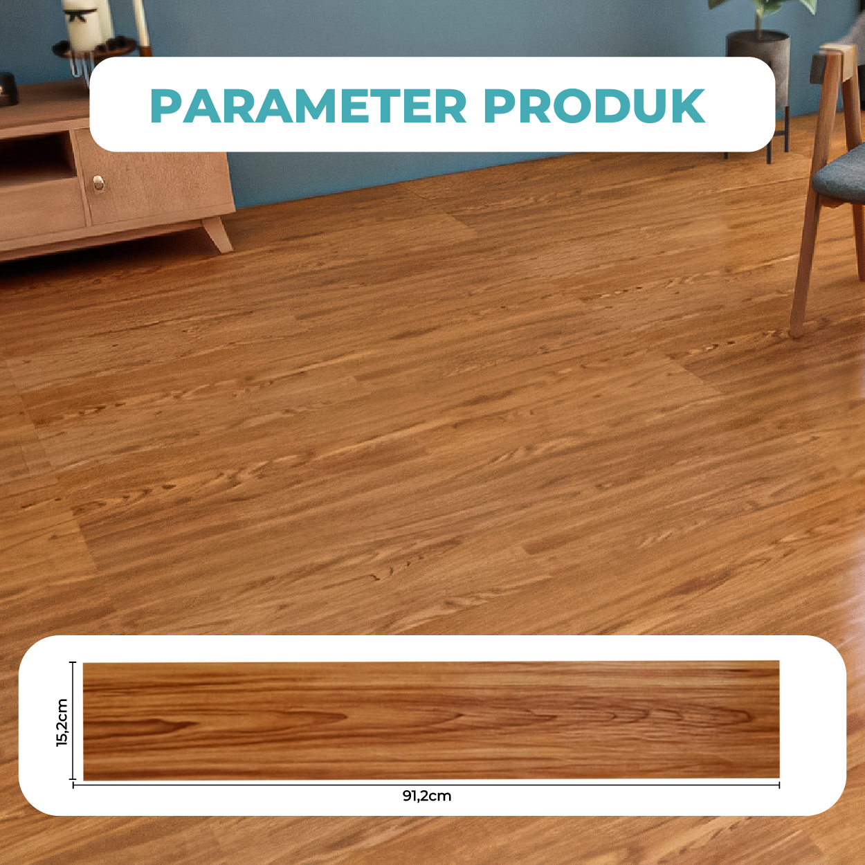 Jual 36 PCS Stiker Lantai Vinyl Premium - Vinyl Lantai Motif Kayu PVC ...