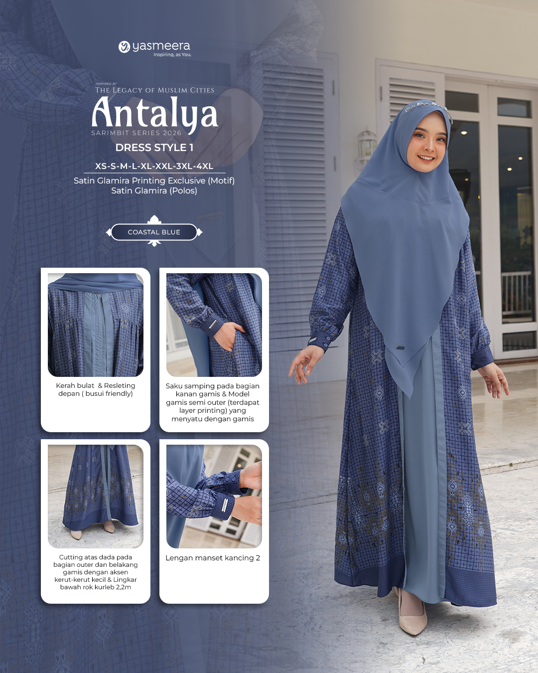 Jual [ READY STOCK ] SARIMBIT 2026 ANTALYA SERIES - COASTAL BLUE ...