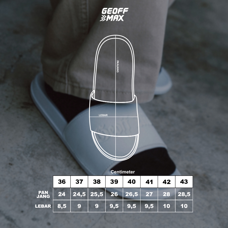 Jual Geoff Max Viper St Sheep Black Slides Sandal Pria & Wanita ...
