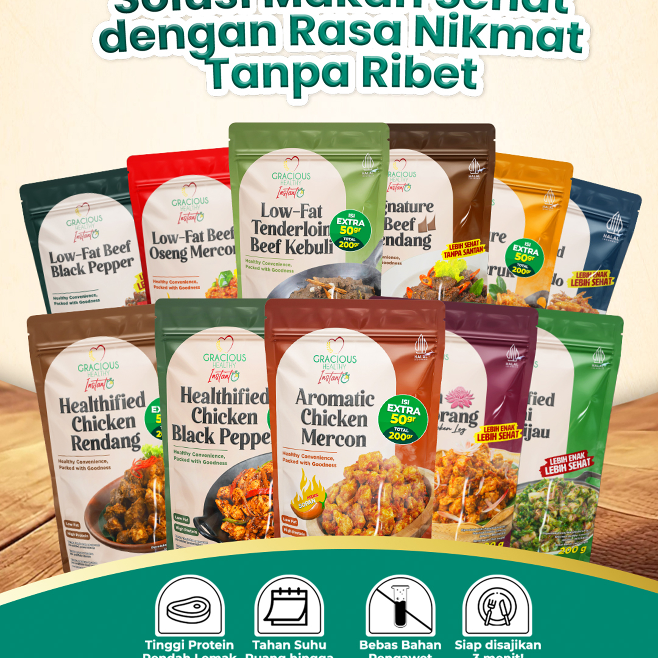 Jual [FLASH SALE] Gracious Healthy Instant (Makanan Instant Sehat Siap ...