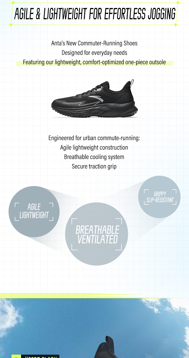 Jual ANTA Sepatu Lari Pria Sports Sneakers Men Running Shoes ...