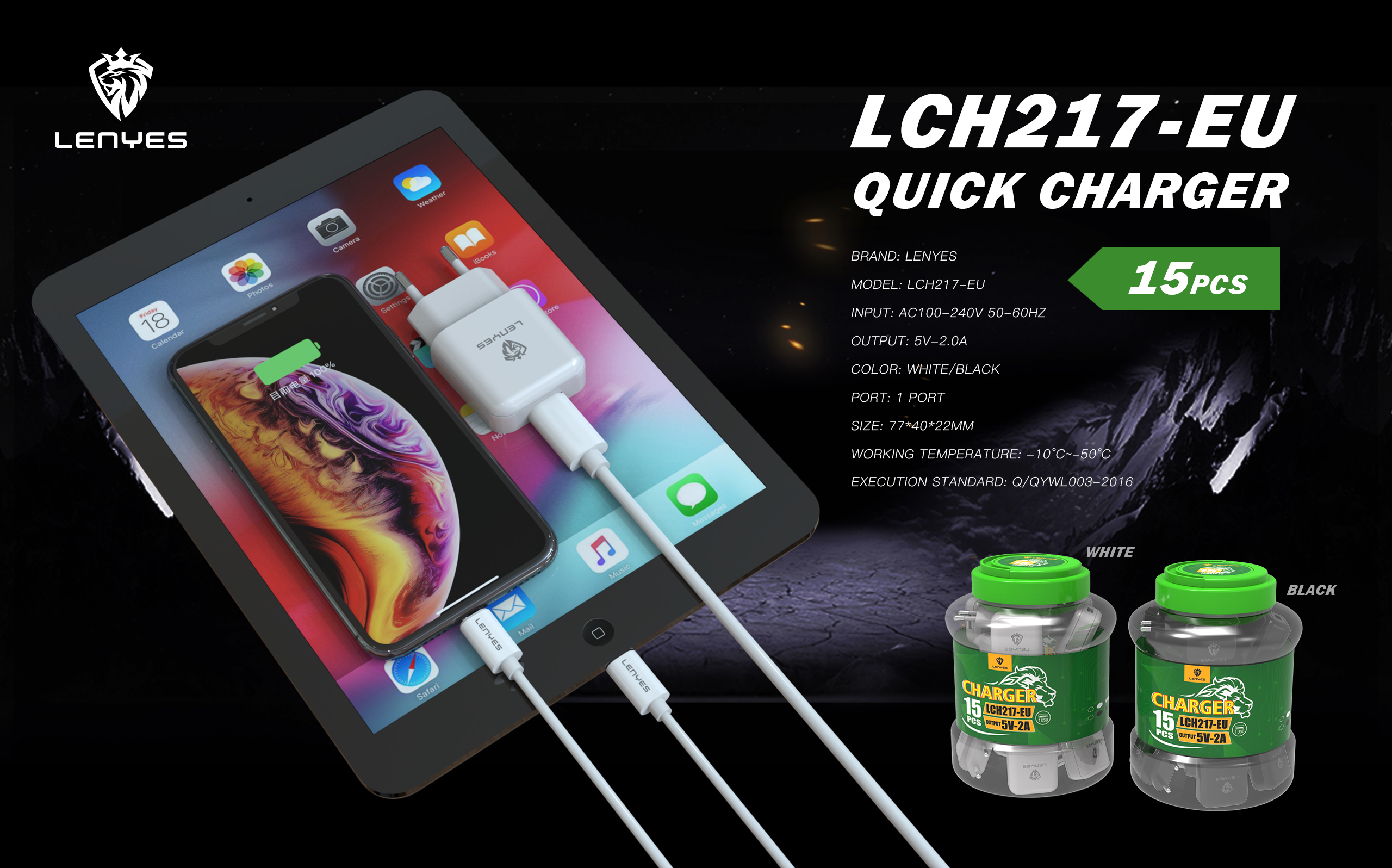 Jual Batok Charger LENYES LCH217 2A Kepala Charger Real 100% Original ...