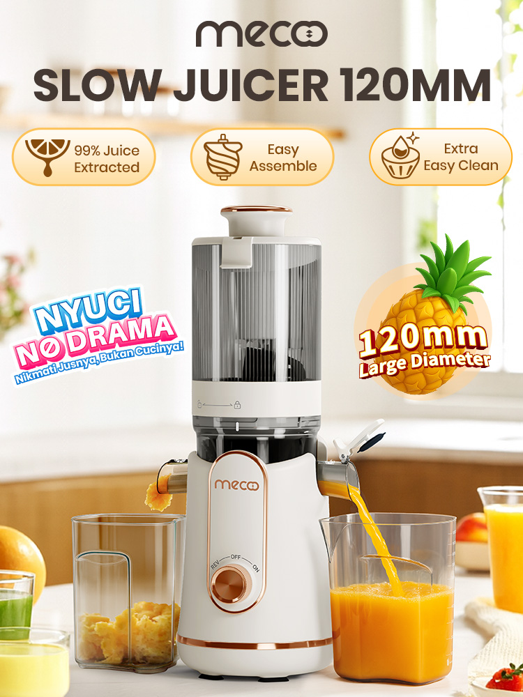 Jual Mecoo Aesthetic Slow Juicer Pro 120mm Extra Big Mouth Extra Easy ...