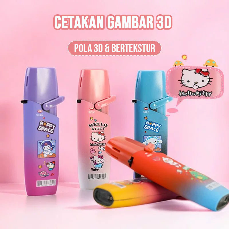 Jual BBAK Korek Api Gas Motif Kartun 3D Api Biru Bodi Besi Warna ...