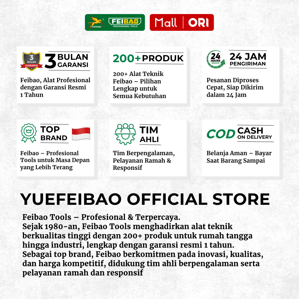 Jual FEIBAO Tang Kombinasi 8 Inch SK-45 Steel Premium Ergonomis Handle ...