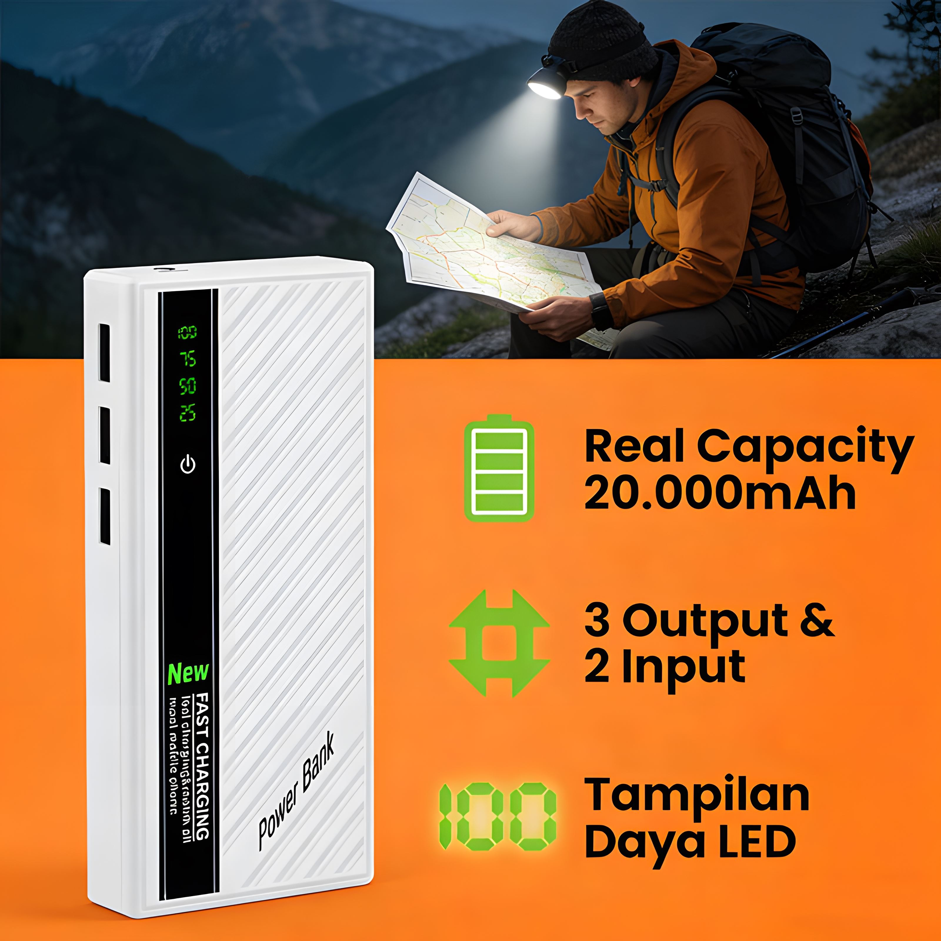 Jual LIANGWE LENTIVEN Powerbank Mini Fast Charging 20000mAh With Port ...