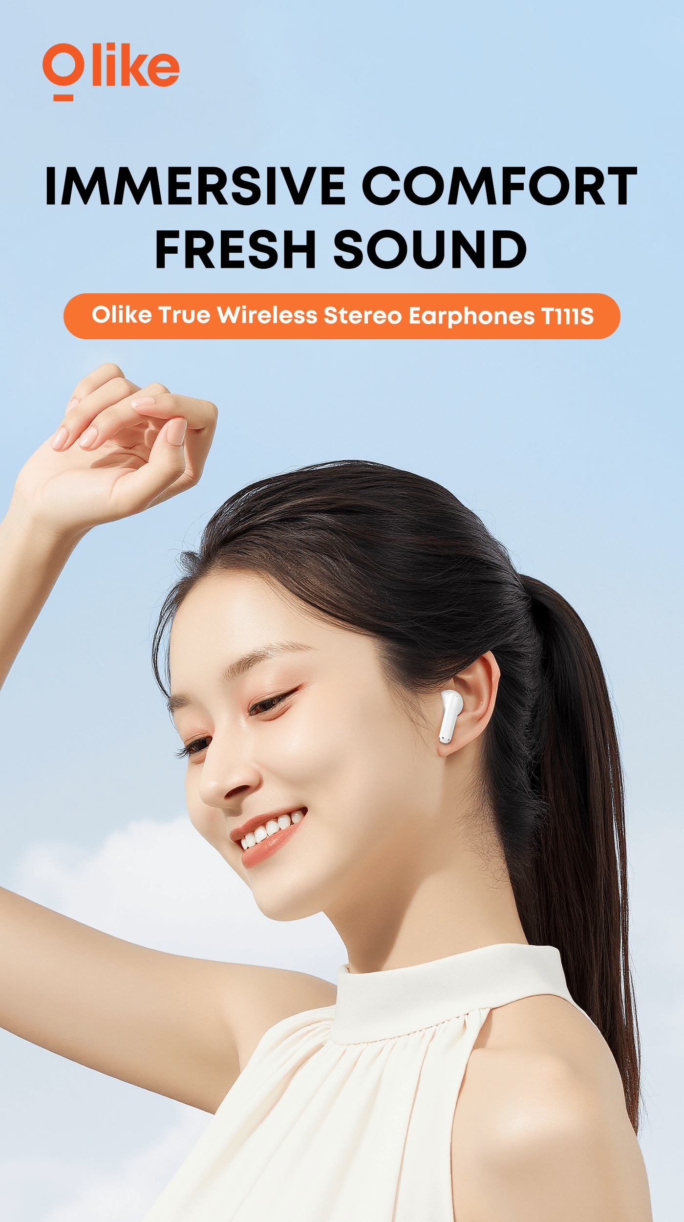 Jual Olike True Wireless Earphone T111s Headset Bluetooth 6.0 Half in ...