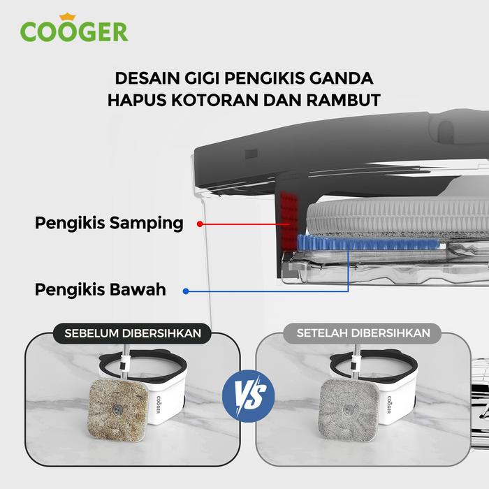 Jual COOGER Alat Pel Lantai Panda 2in1 Single Spin Mop Spin Mop Putar ...