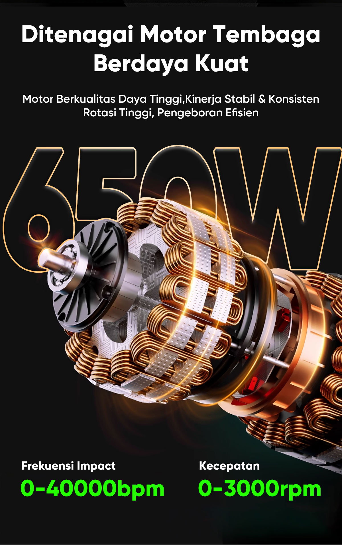 Jual ISKU Mesin Bor Tembok 13mm 650W Impact Drill Listrik Bolak Balik ...